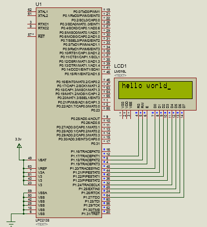 Embedded Systems Tutorial : 16X2 LCD (LM016L) Programming in ARM7(LPC2138) (display the message ...