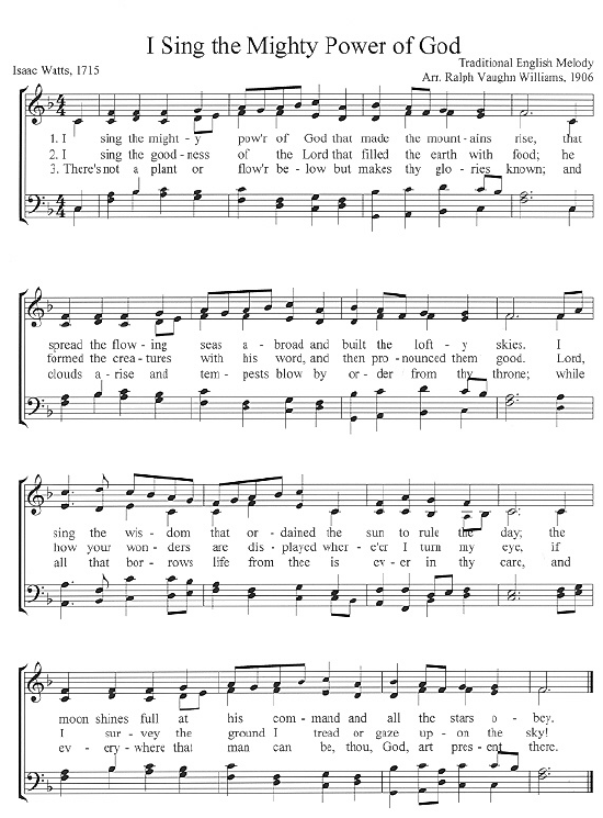 I Sing the Mighty Power of God