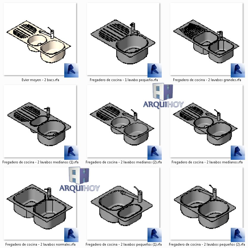 Familia Fregaderos A (RFA) | ArquiHoy-Revit