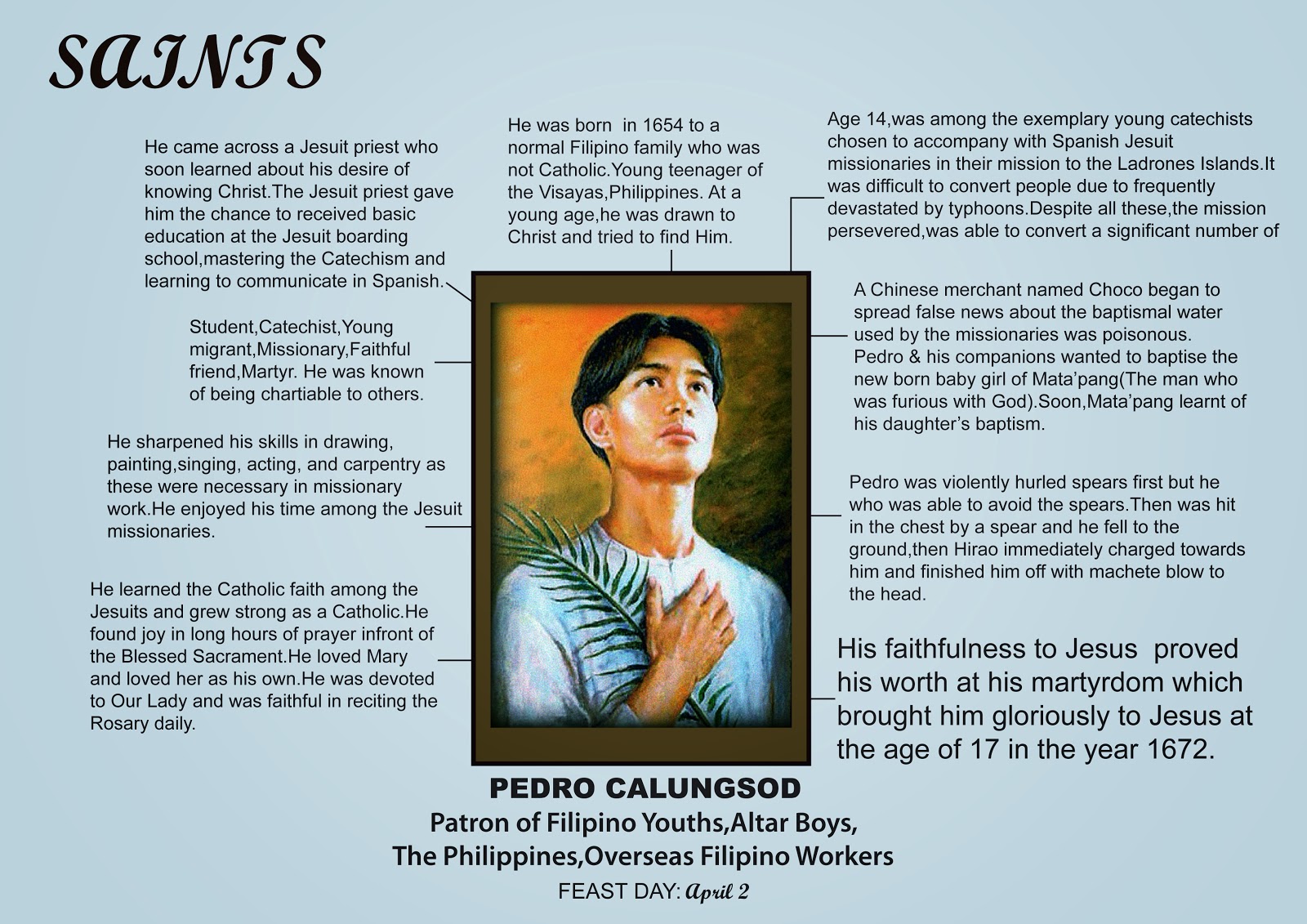 Imitating Christ's Humility: Feast Day of Saint Pedro Calungsod