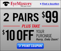 Frugal Mom and Wife: Hot Deal: EyeMasters & Visionworks 2 Pairs For $99 ...