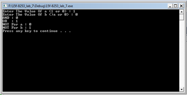 Write a C++ program to perform logical operators (logic explained)