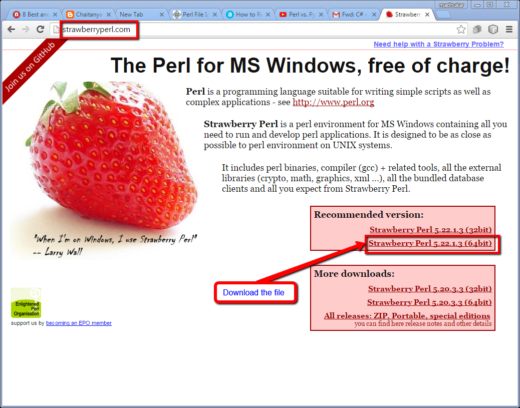 Madhu's Blog: How to install and run the perl compiler