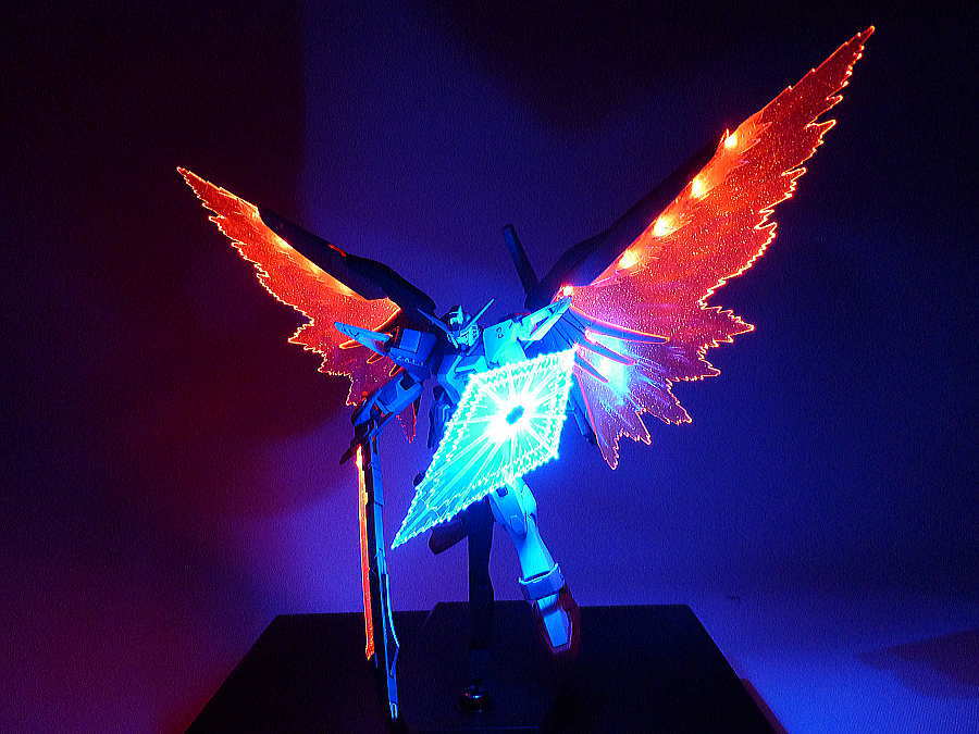 GUNDAM GUY: HG 1/144 Destiny Gundam Full LED Emission - Custom Build w/ LED