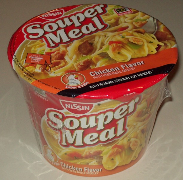 Ramen Butterfly: Nissin Souper Meal Chicken Flavor with Vegetable Medley