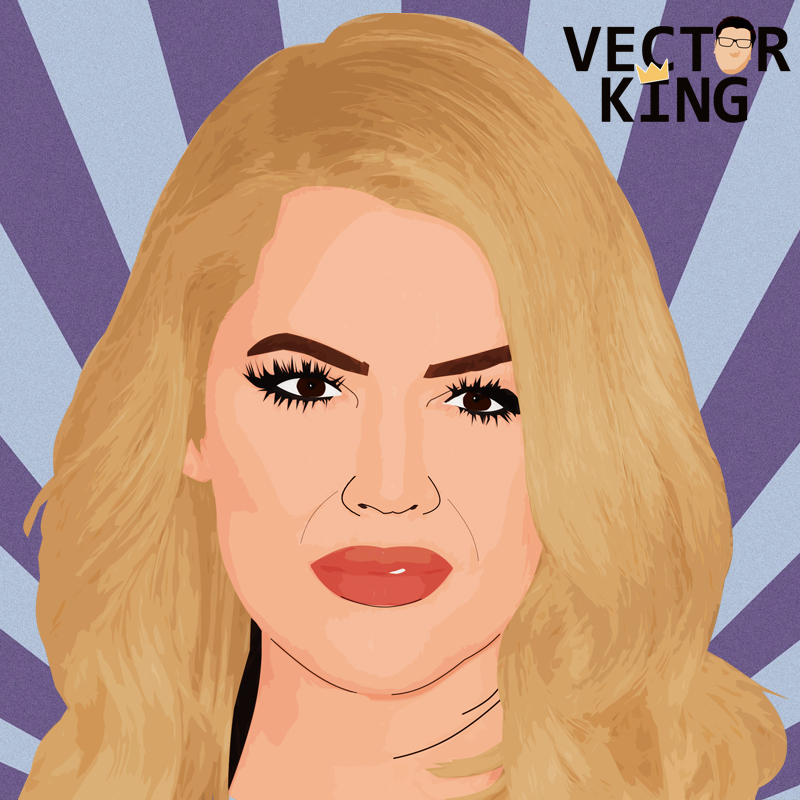 Vector King: Khole Kardashian Vector Drawing