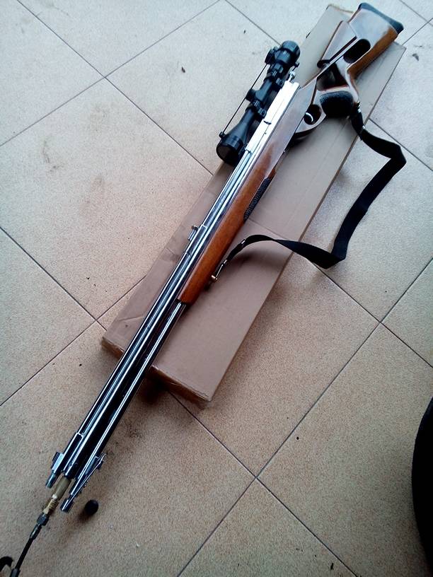 jual laras senapan angin: GEJLUK DOUBLE PCP/POWER " white chrome