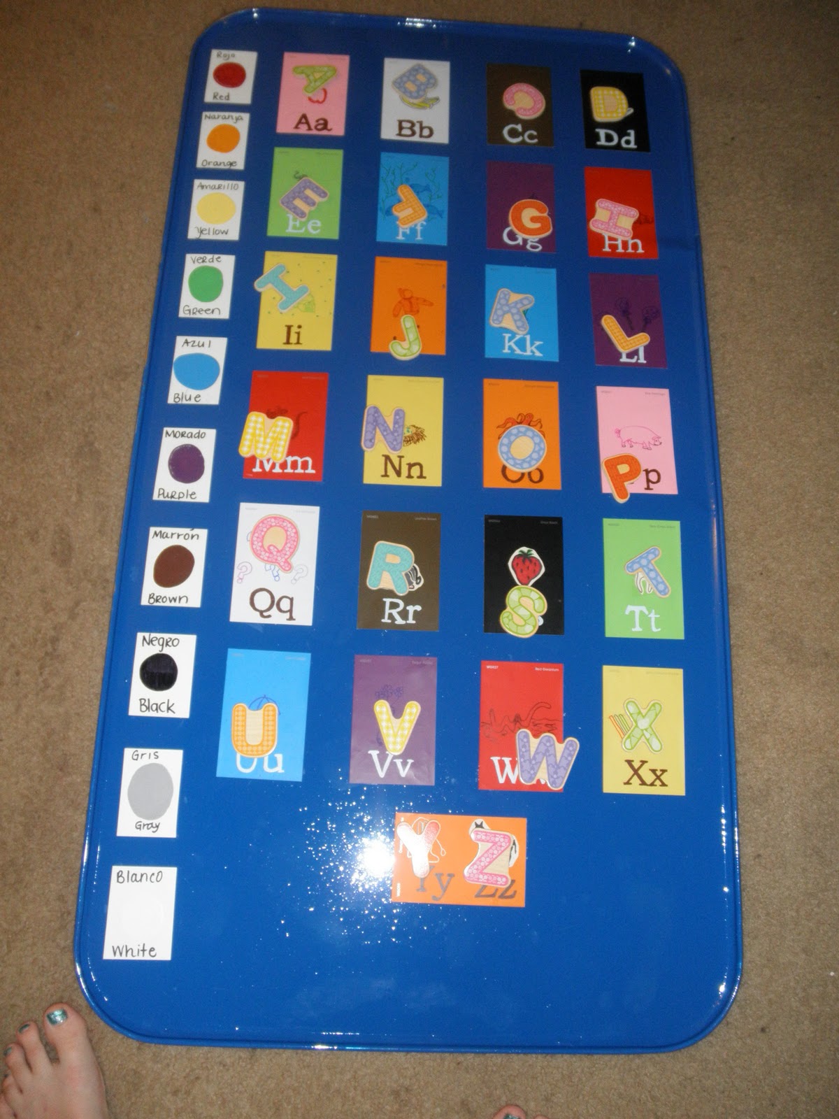 Man Oh Mann's: DIY Magnetic Alphabet board (courtesy of Pinterest)