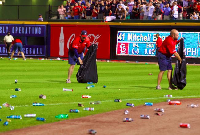 BleacherBlast: Atlanta Braves Fans Litter Turner Field After Terrible ...