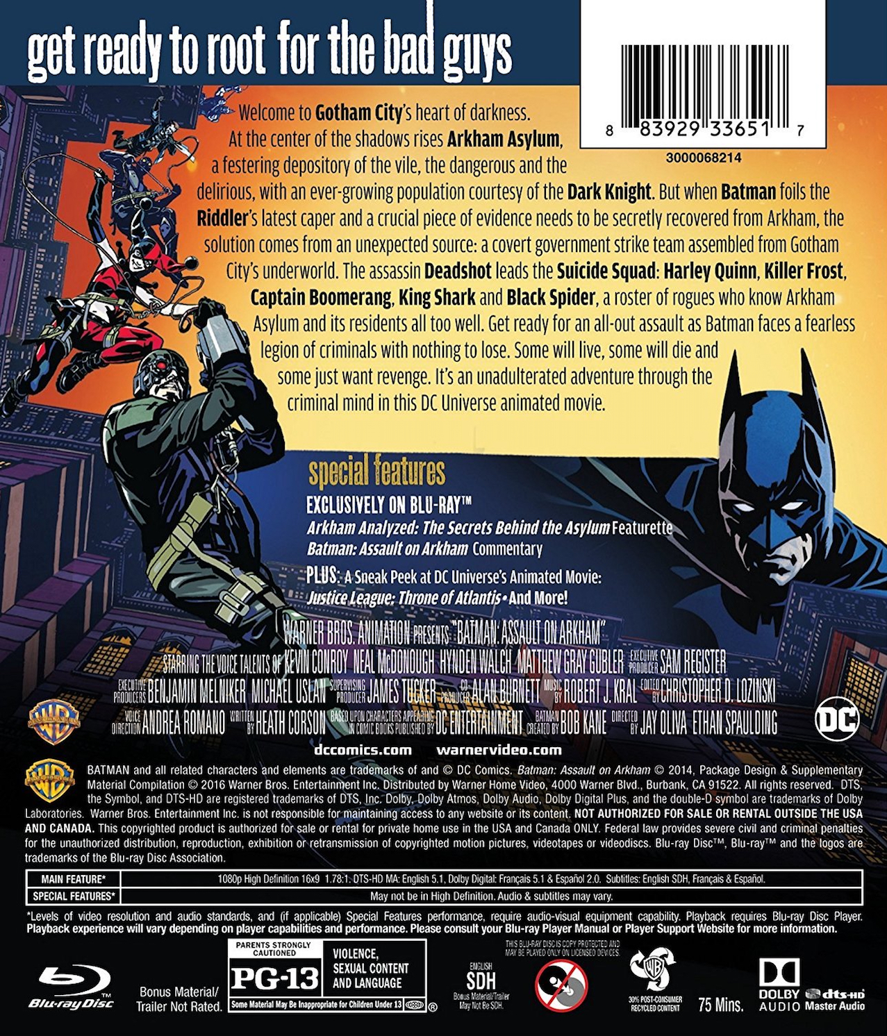 blu-ray and dvd covers: MARVEL / DC CINEMATIC UNIVERSE BLU-RAYS