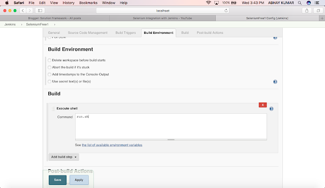 Solution Framework: DevOps (Continuous Integration) – Selenium & Cucumber using Maven in Jenkins