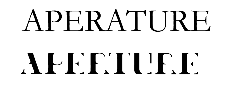 Design Practice: Aperture typeface development