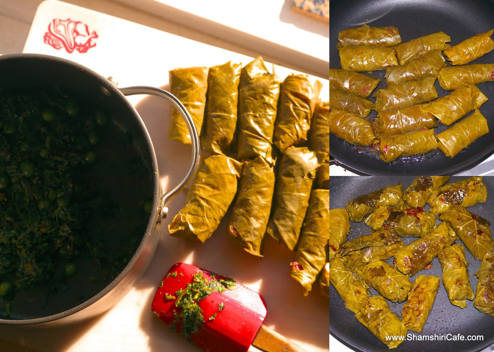 Persian style vine leaves stew