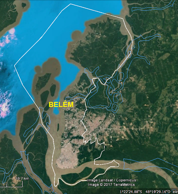 Geografia e Cartografia Digital: Localização de Belém (PA) pelo Google ...