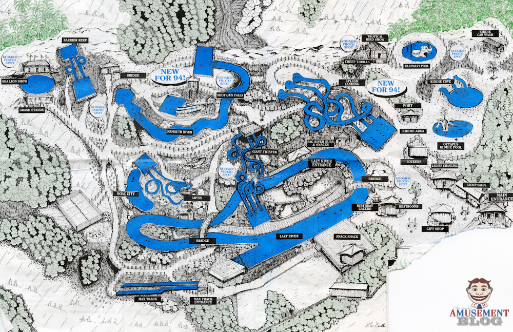 The Amusement Blog: Splish Splash Long Island 1994 Park Map