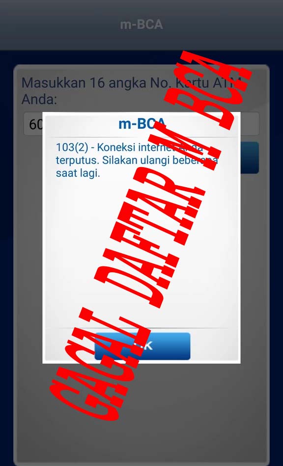 Tidak bisa daftar MBCA karena nomor hp masih nyangkut di rekening lama ...