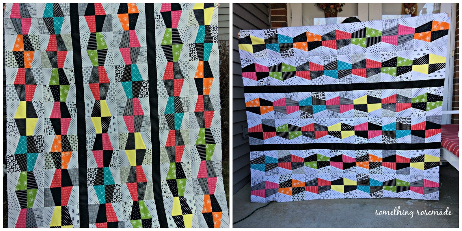 something rosemade: The Last Quilt of 2017: Splash of Color Quilt is ...