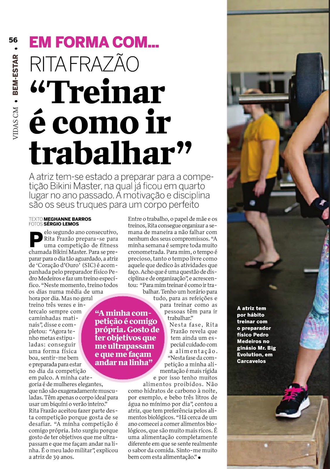 Rita Frazão exibe corpo no ginário - Boas.pt - Celebridades e Famosas ...