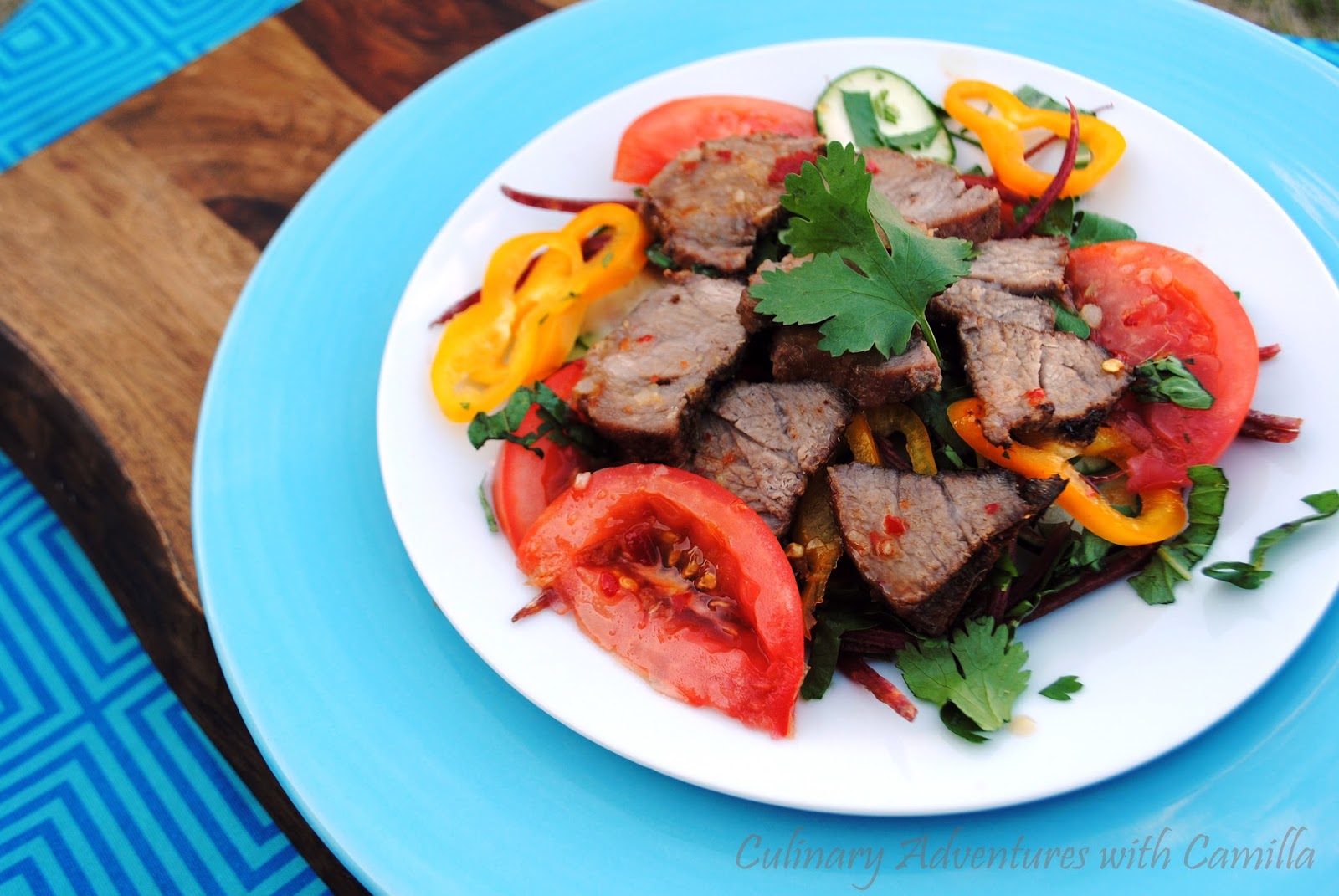 Yam Nuea Yang (Spicy Thai Beef Salad) for the Beef Checkoff #SundaySupper