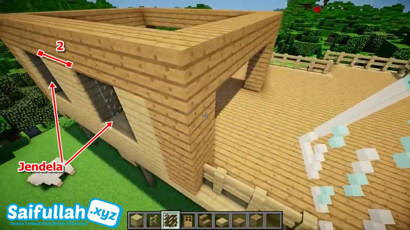 Desain Rumah Kayu Minecraft - Rumah Desain