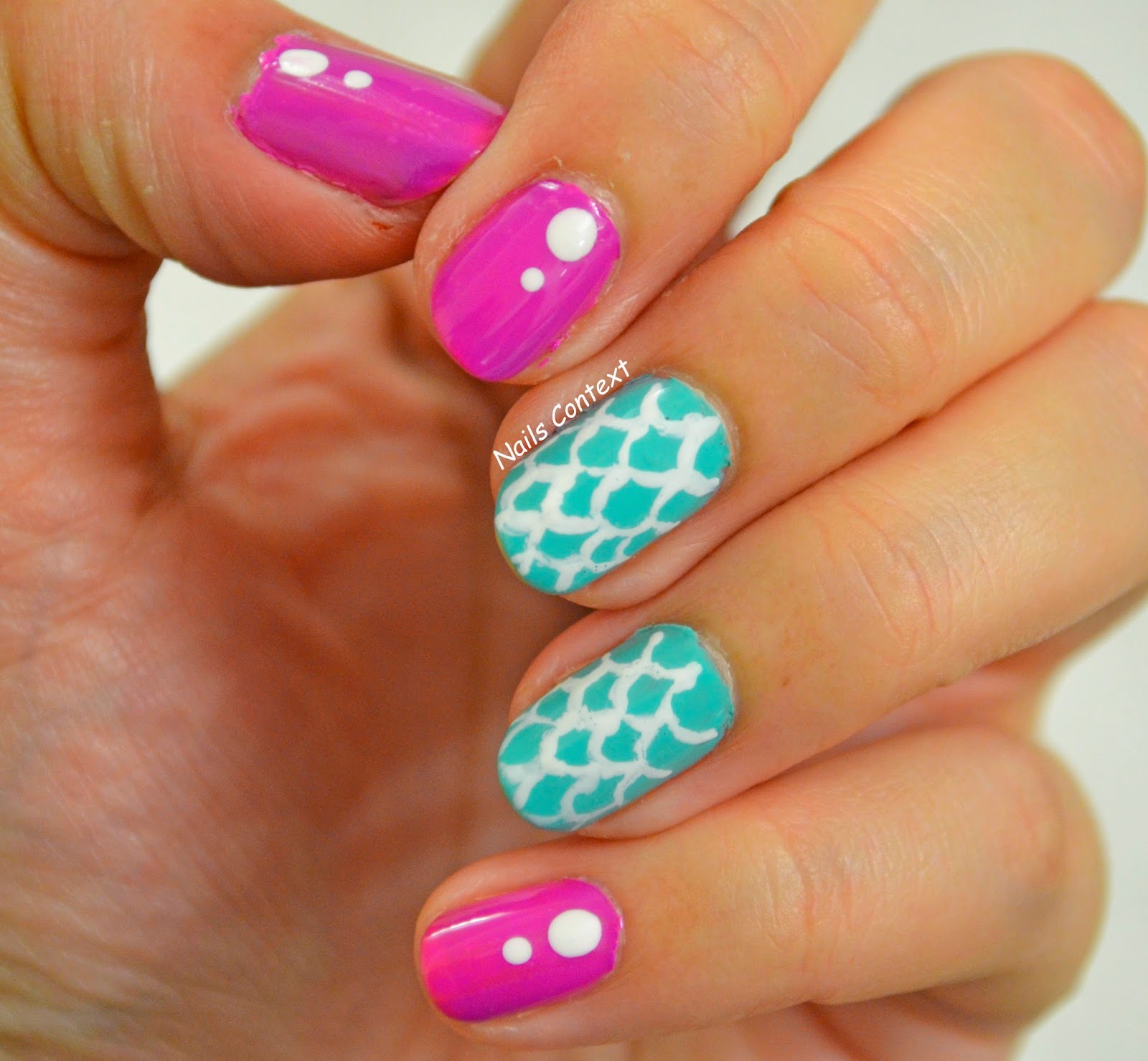 Fish Scale Nail Art