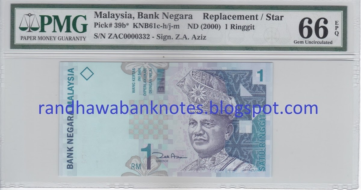 Randhawa's Bank Notes And Collectibles: [PMG GRADED] Malaysia RM 1 ...