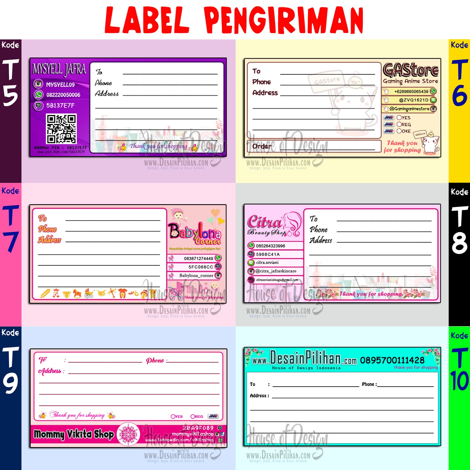 DESAIN DAN PERCETAKAN KEBUTUHAN USAHA: Sticker Pengiriman