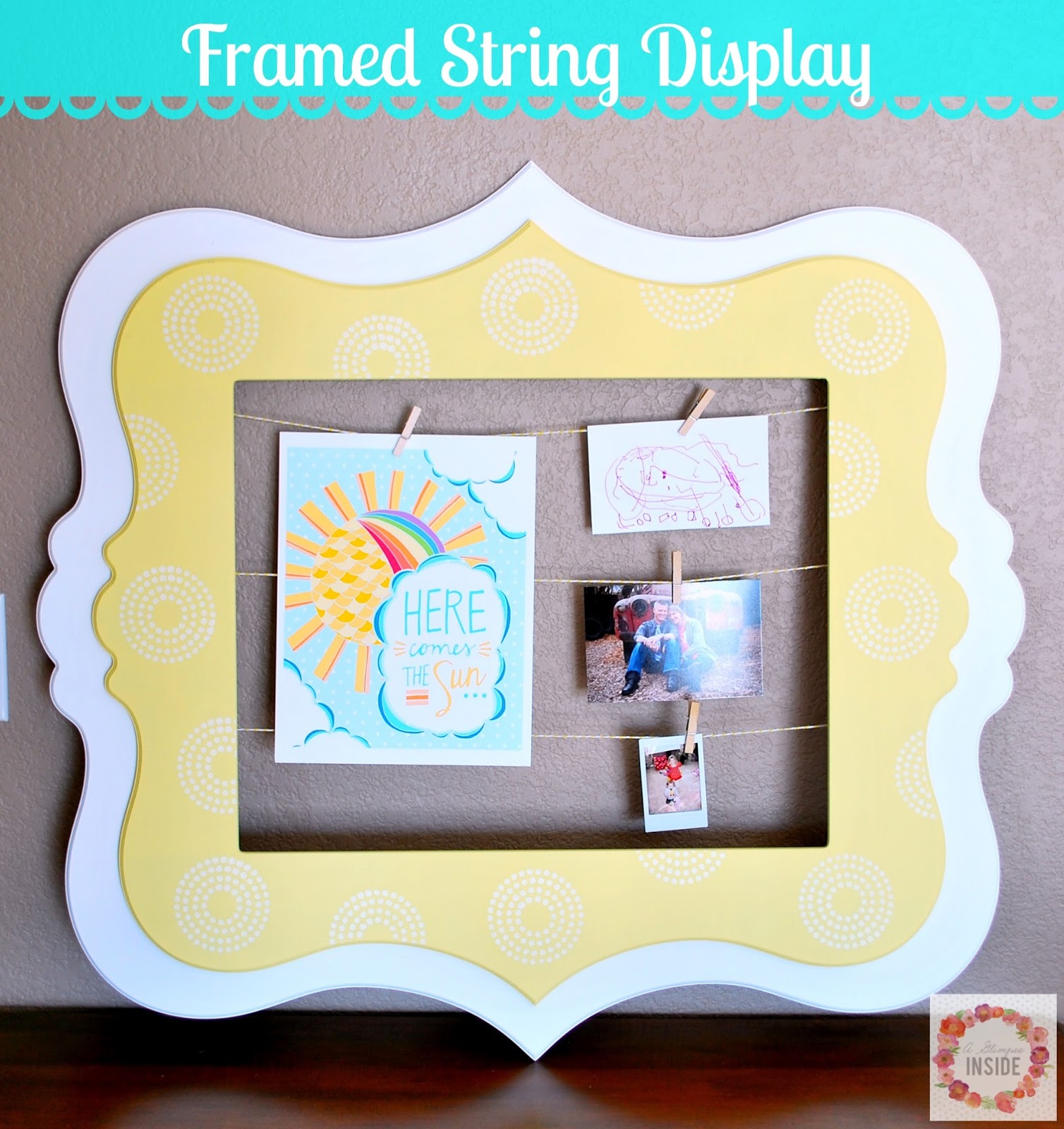 A Glimpse Inside: Framed String Display
