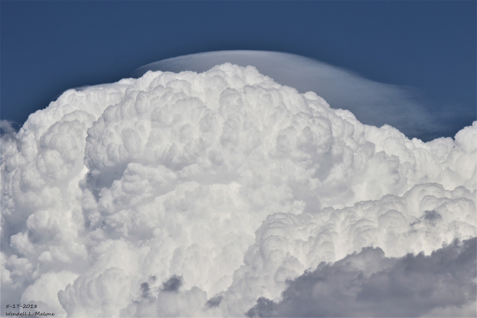 Overshooting Top Of A T-Storm & The Dryline.