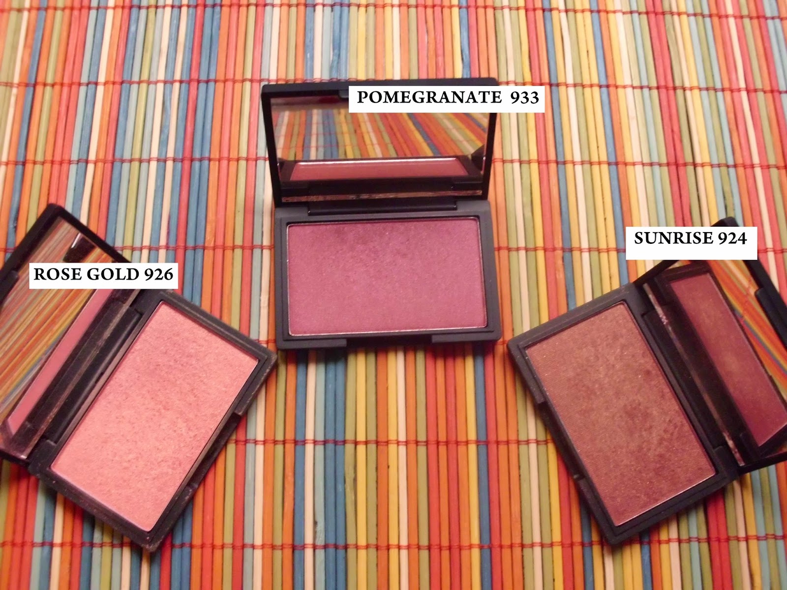 La rosa eléctrica: ROSE GOLD, POMEGRANATE Y SUNRISE. MIS COLORETES MONO ...