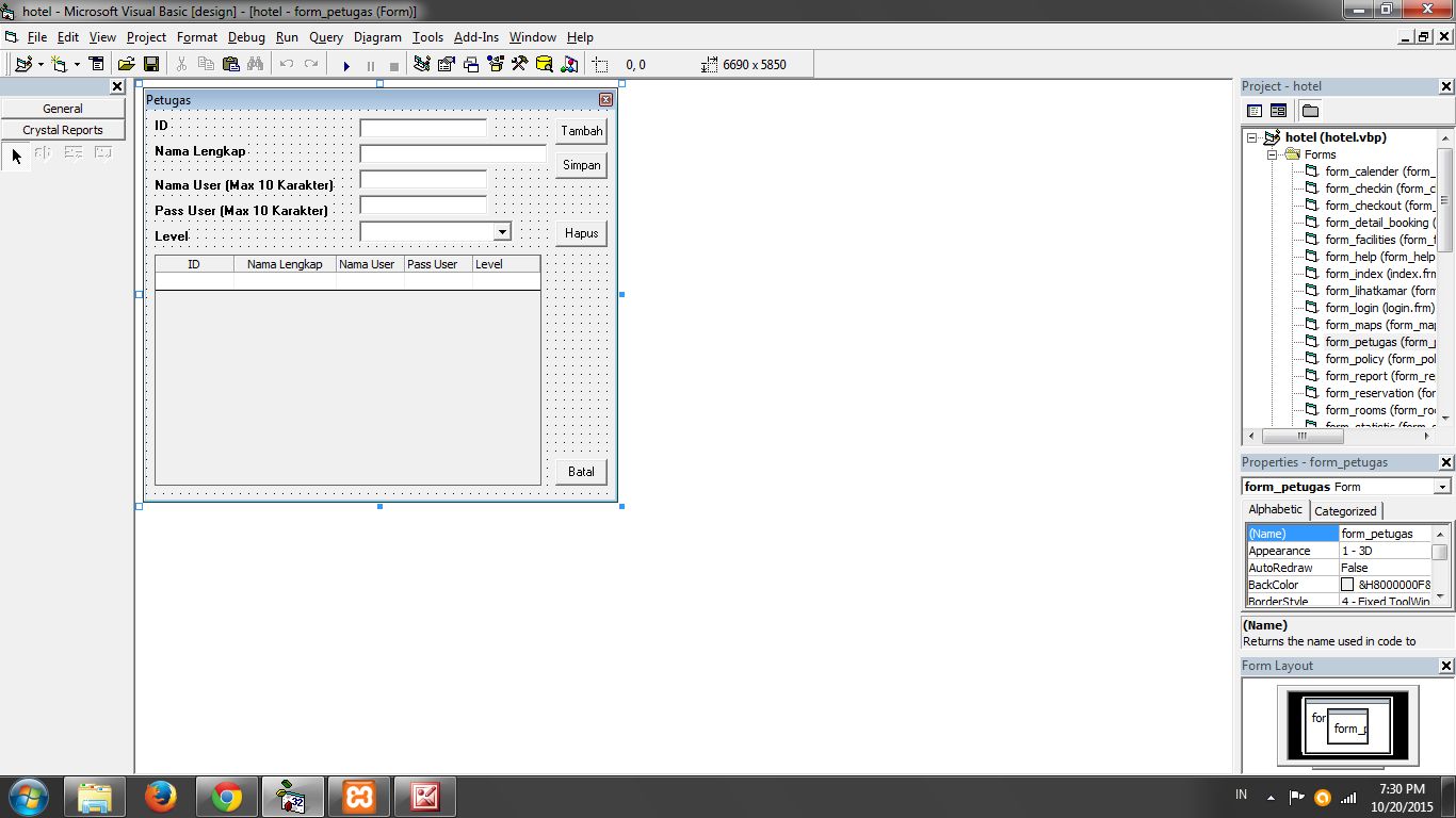 Source Code Program/Aplikasi Reservasi Hotel | Contoh Program Dengan Visual Basic
