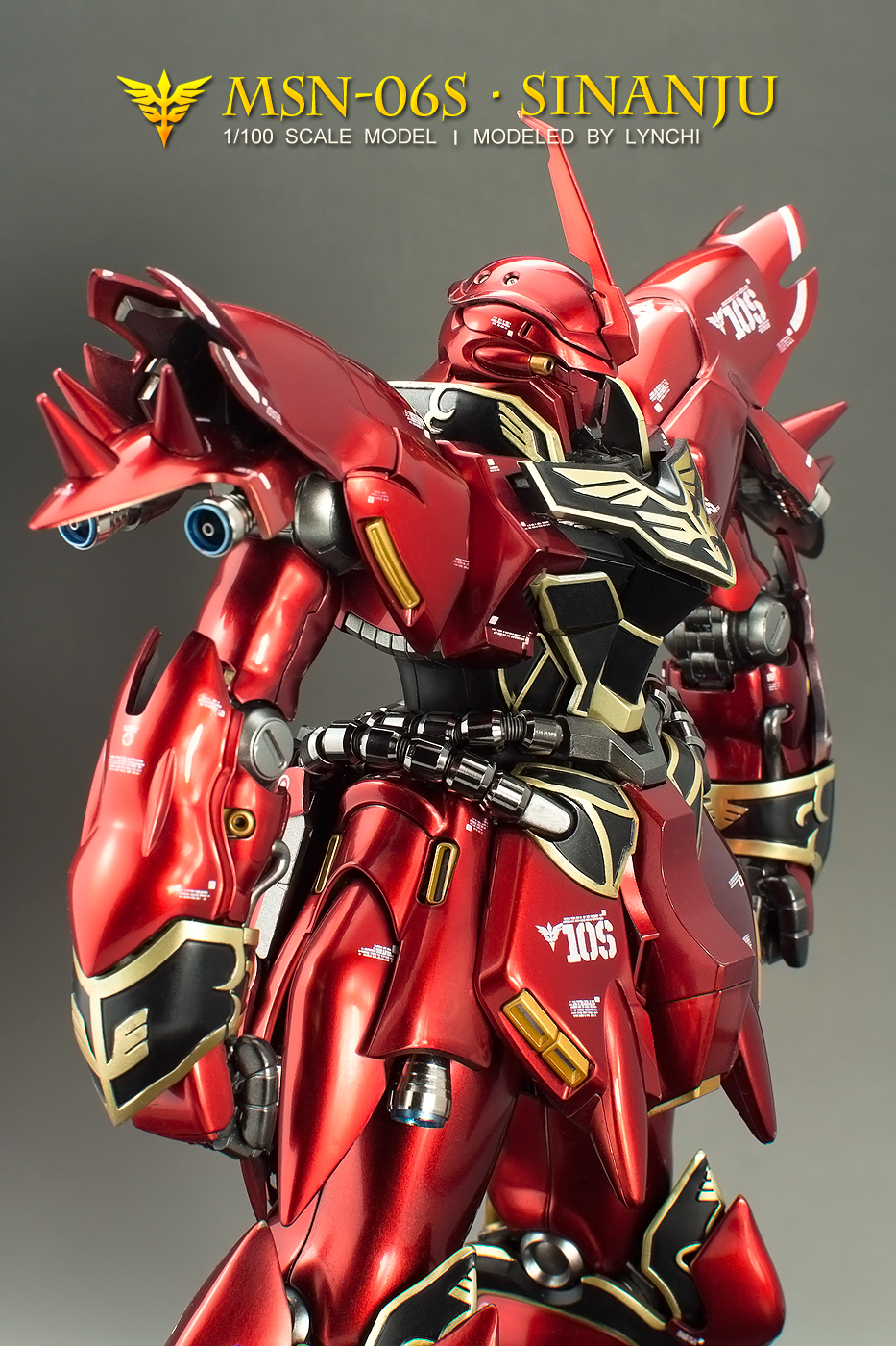 GUNDAM GUY: MG 1/100 MSN-06S Sinanju - Metallic Color Painted Build