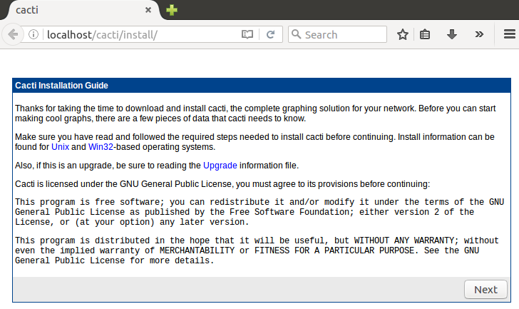 Raster: How to install Cacti on Ubuntu 16.04 LTS