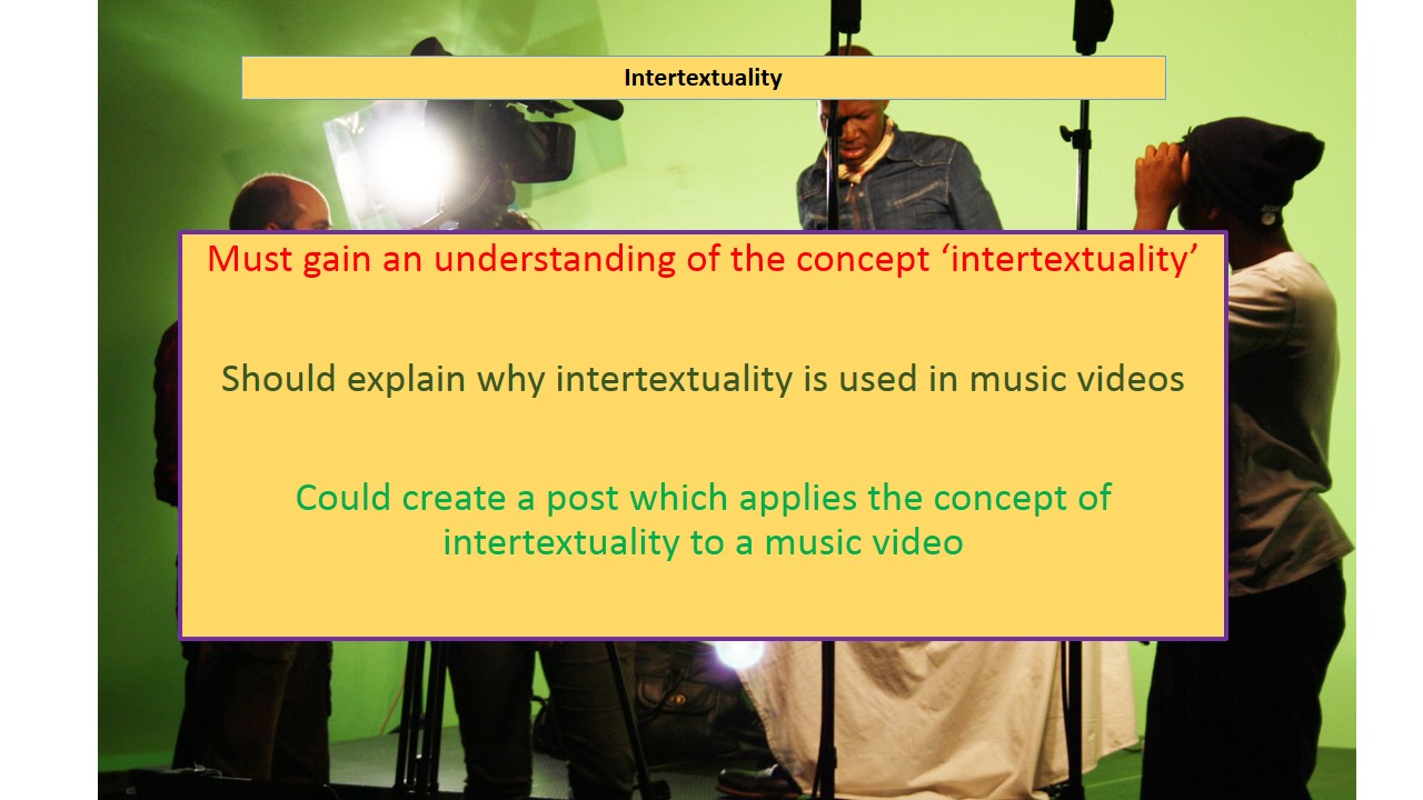 AS Media: Intertextuality PPT slides and video link