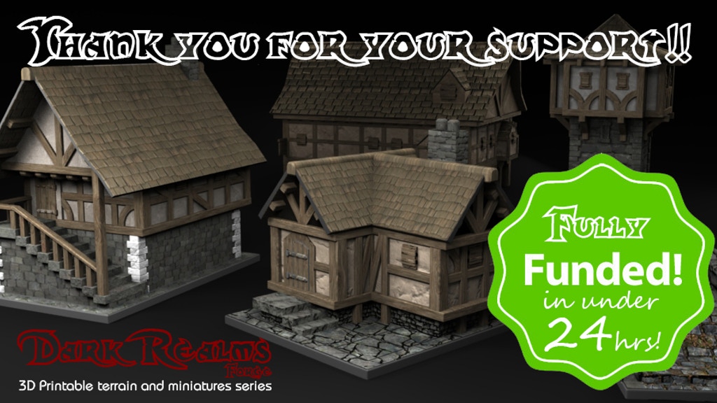 Tabletop Fix: Dark Realms Forge - Medieval Scenery Kickstarter