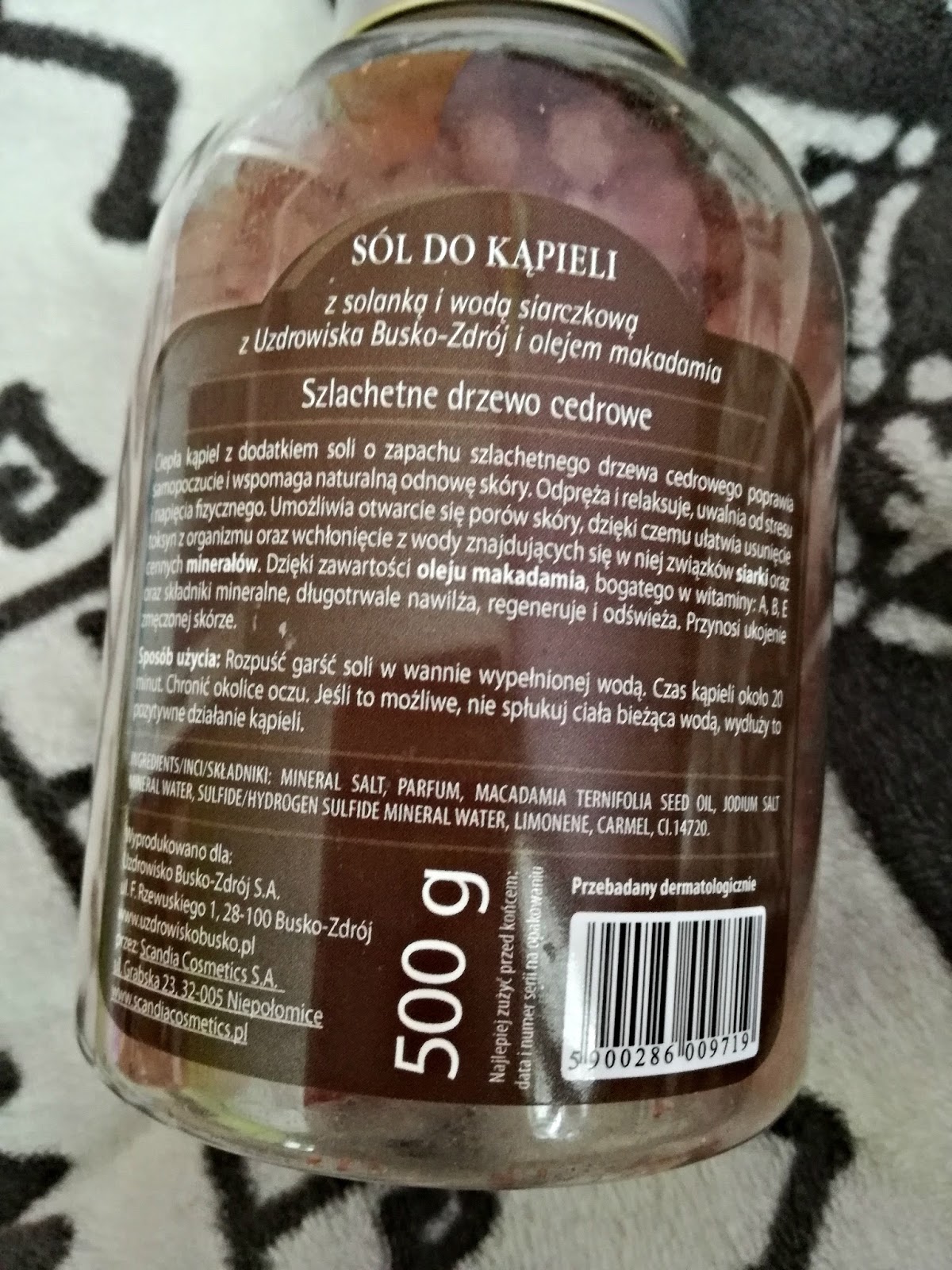 Sole do kąpieli z solanką i wodą siarczkową z Uzdrowiska Busko-Zdrój i ...