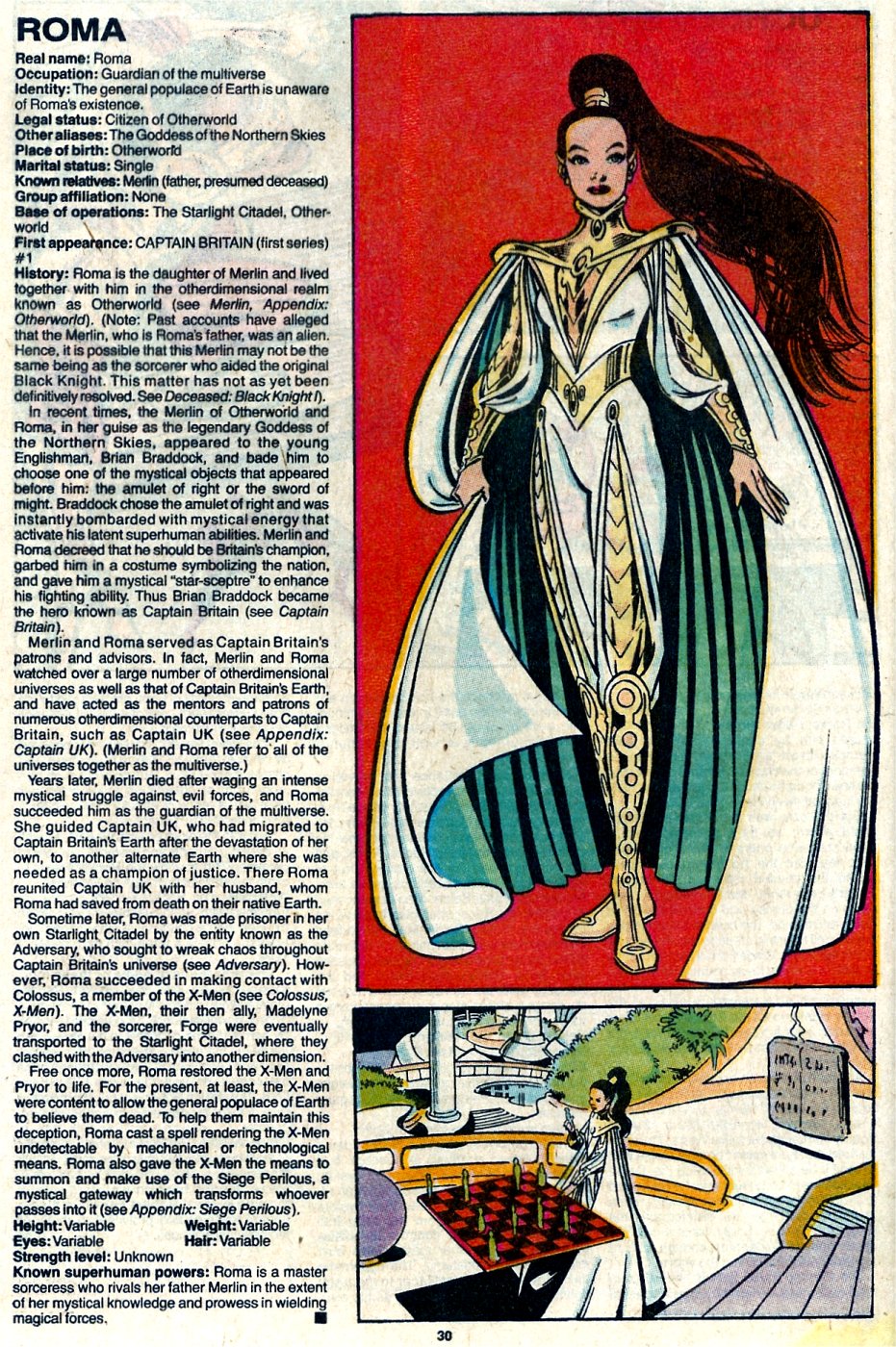 Fichas de Superheroes Marvel y DC: Roma