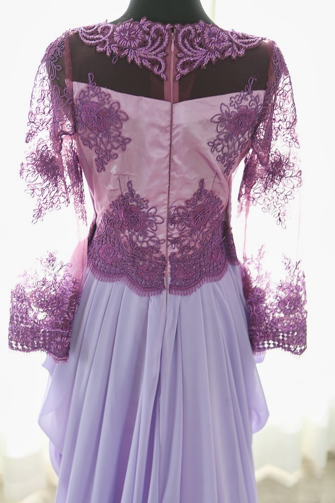 INADE DESIGN: Royal Mauve -Long dress ungu