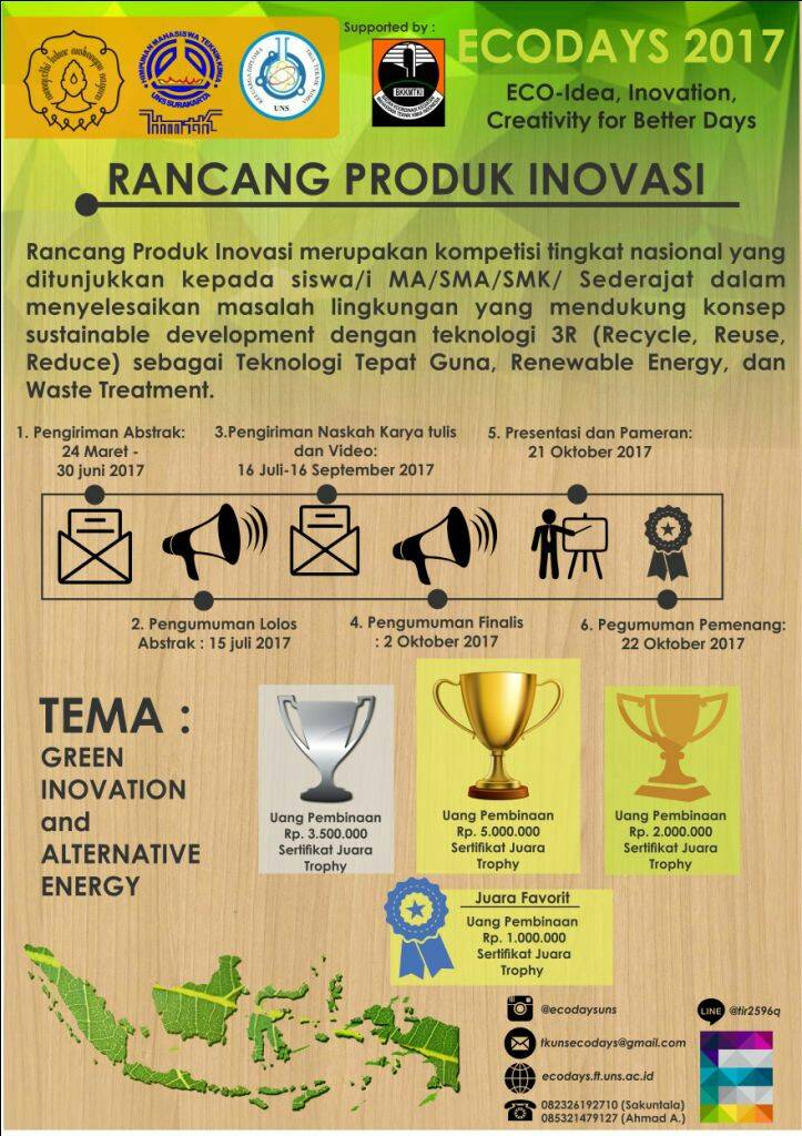 Lomba Rancang Produk Inovasi 2017 di UNS - Info Lomba 2023 Terbaru
