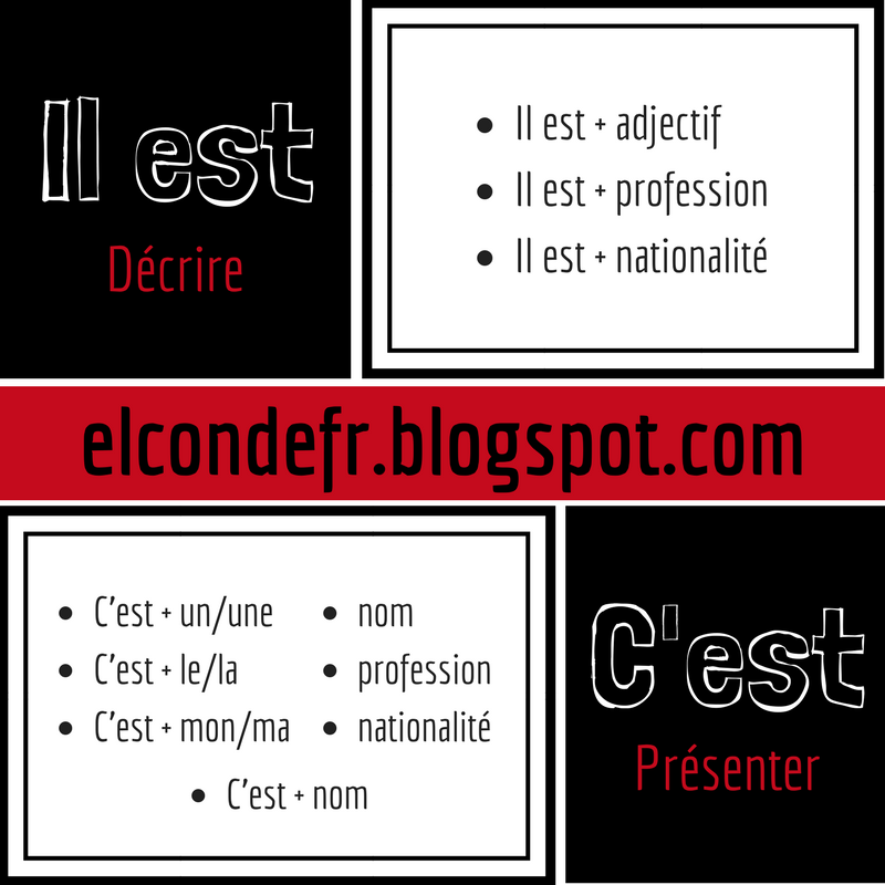 LA PROF DE FLE: C'EST ou IL EST?
