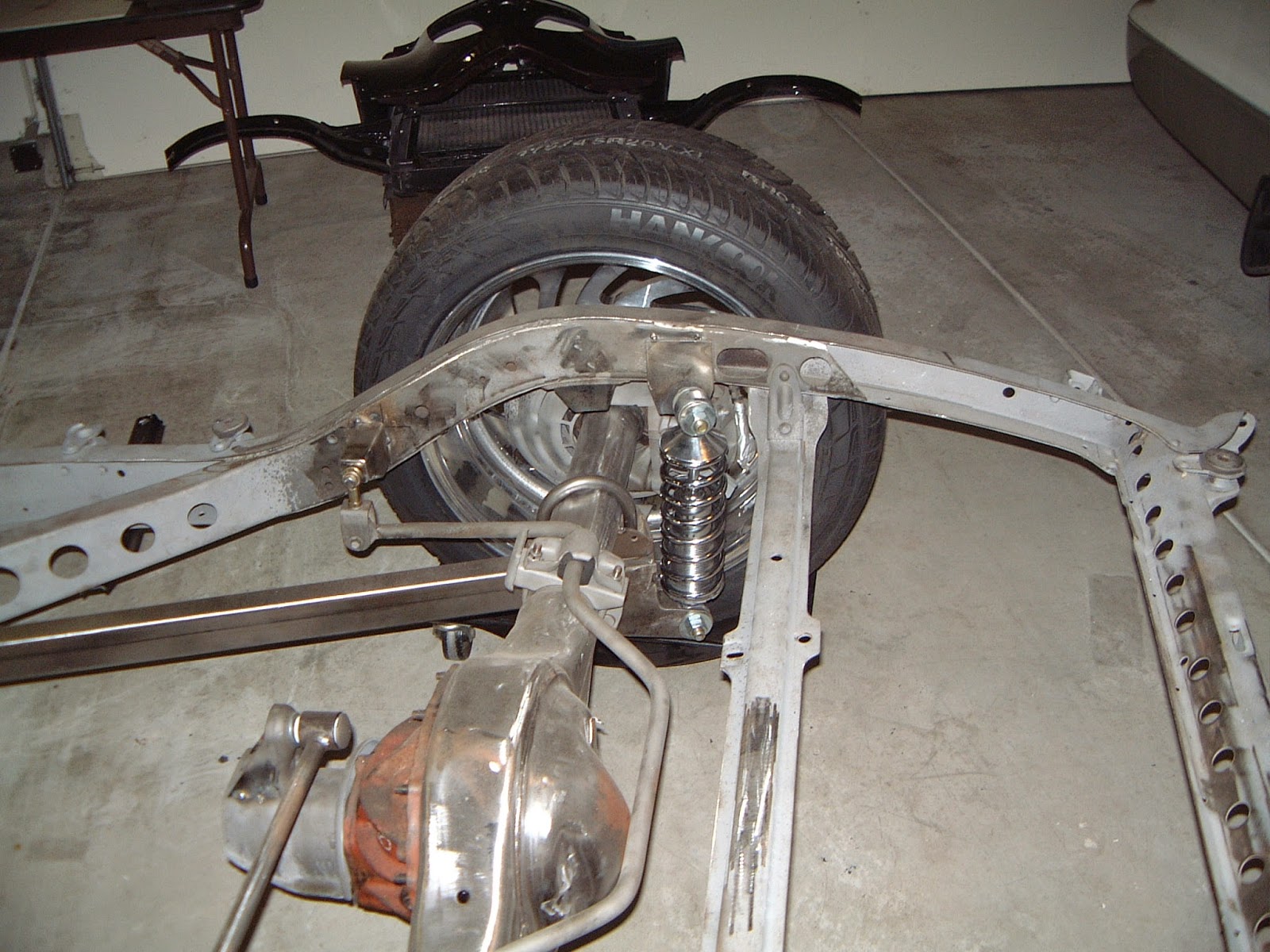 1937 Plymouth: Rear Coil Over Shocks installed.