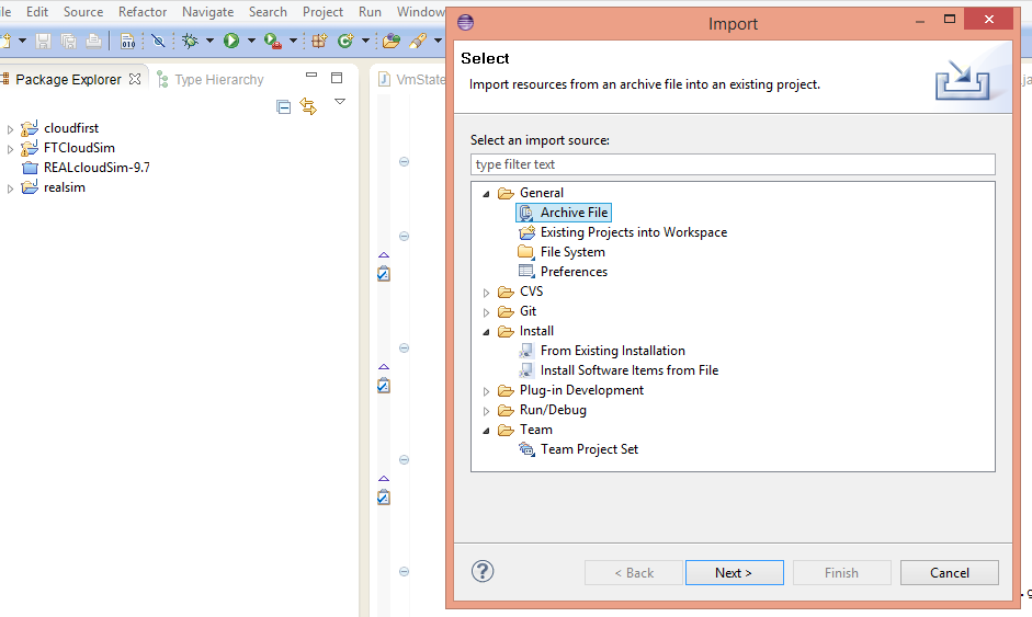 Welcome to GEEKSMEMBER: Import CloudSim Simulator in to Eclipse