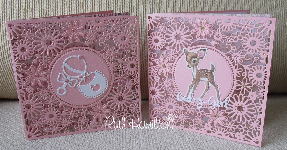 A Passion For Cards: Baby Girl cards with Trimcraft's Craft a Card dies