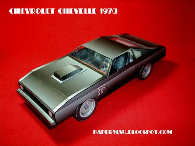 Chevrolet Chevelle 1970 Papercraft (Dark Version) | Papercraft Paradise ...