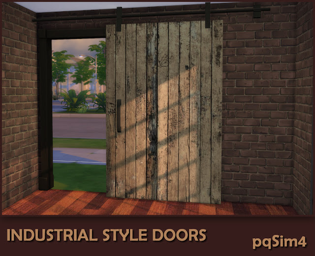 Industrial Style Decor Doors. Sims 4 Custom Content.