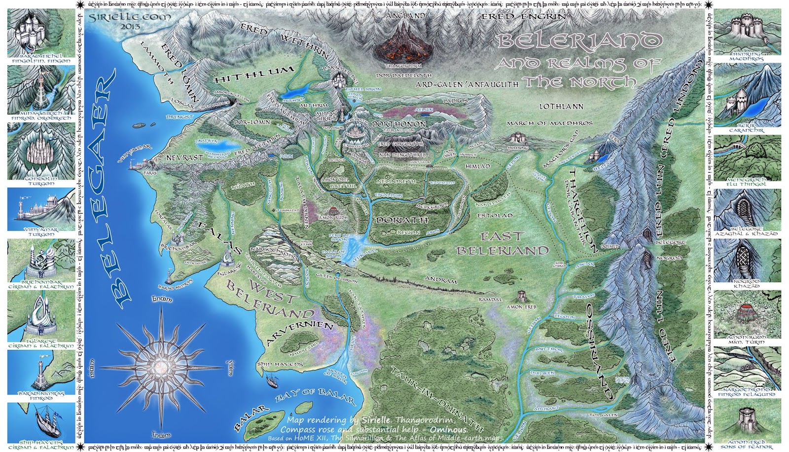 Mapas de Beleriand | Valariandë, Cuentos de la Primera edad