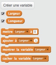 Utilisation des variables dans un programme Scratch