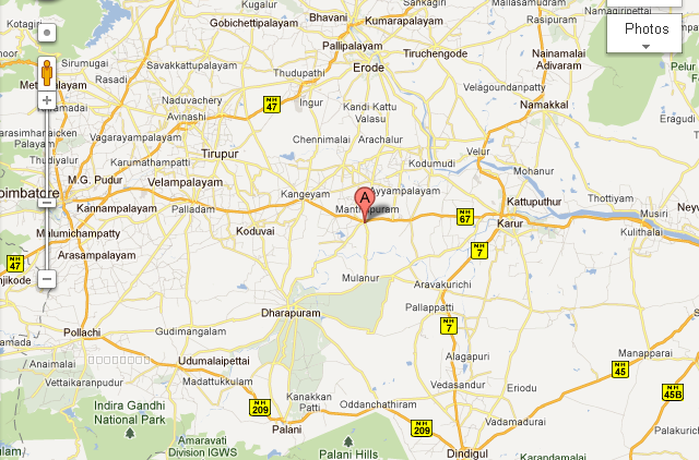 Vellakovil: Map view of VELLAKOVIL