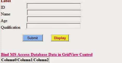 How to insert data in Microsoft Access Database and bind it in Gridview ...
