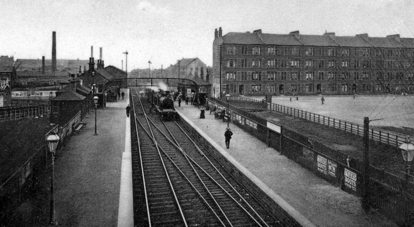 Tour Scotland: Old Photograph Railway Station Shettleston Scotland